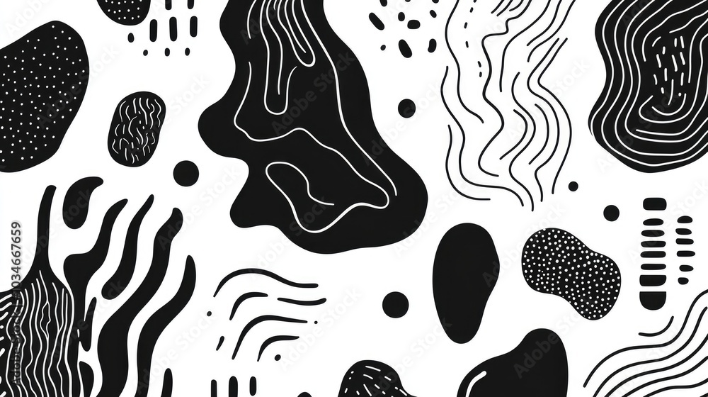 Abstract creative elements illustrated on a white background This ...