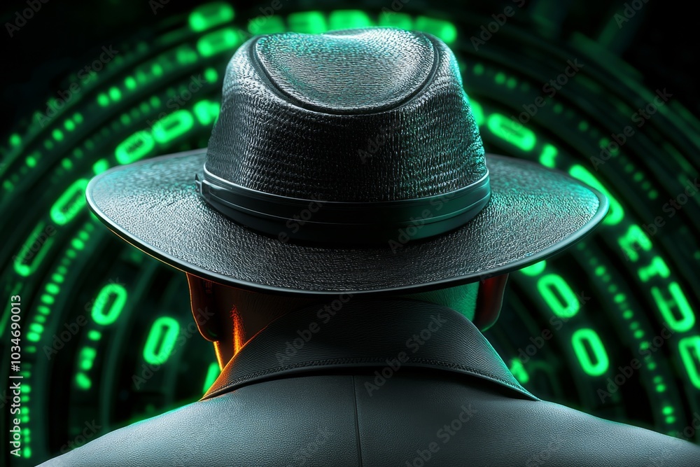 White hat hacking, visualized in hyper-realistic detail, showing a ...