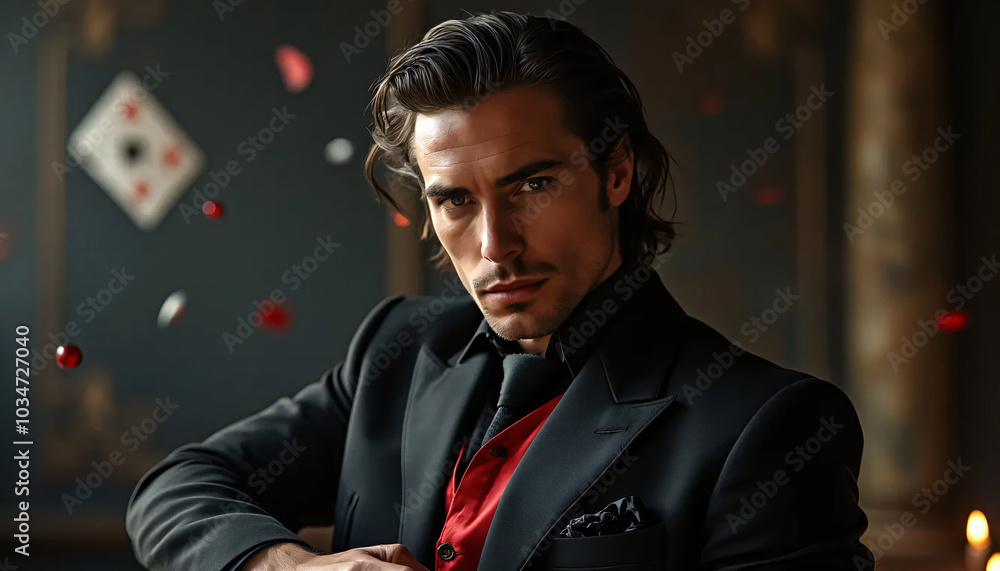 Enthralling illusion and wonder as a magician conjures up magic with a ...