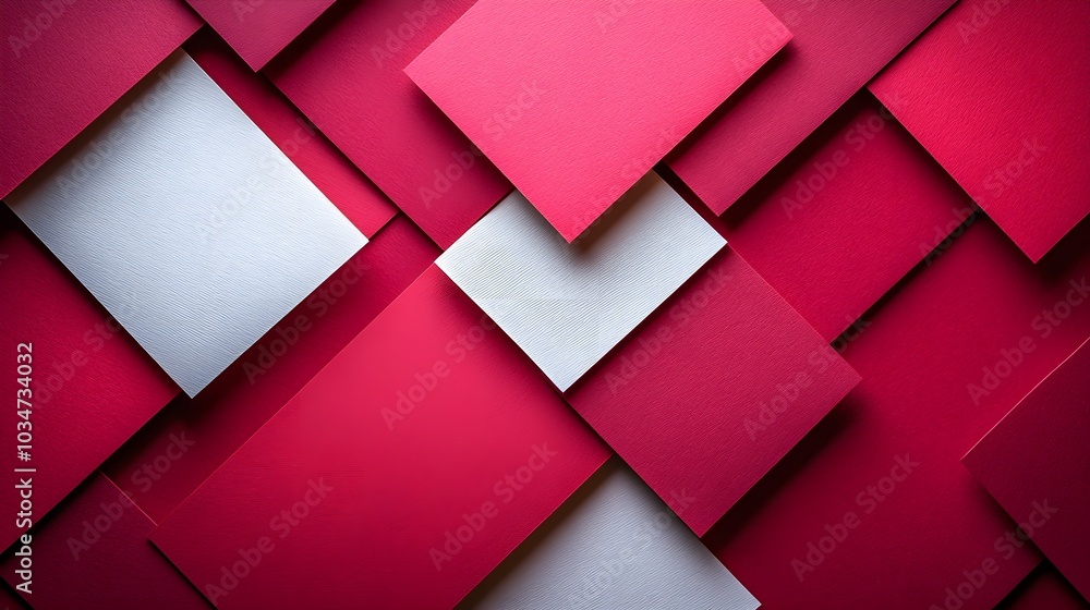 Artistic display of bright white paper sheets in a geometric pattern on ...