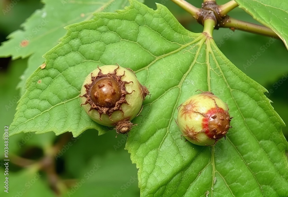 Leaf Gall Abnormal growths or swellings on ash tree leaves cause Stock ...