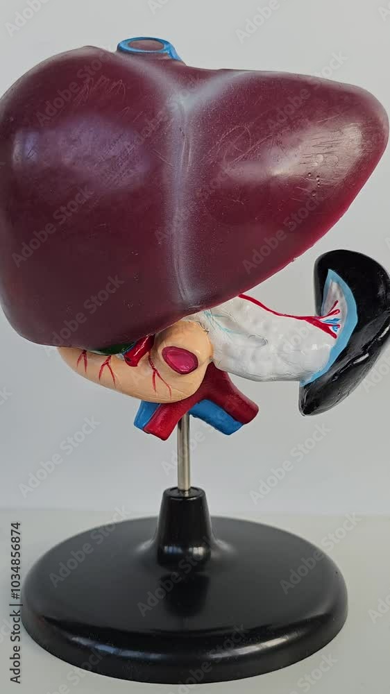 Human Liver anatomy model. Liver cancer and Tumor, Jaundice, Viral ...