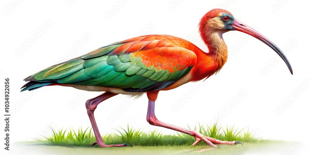 Aerial Photography of Ibis Bird in Tropical Environment, Sacred Bird of ...