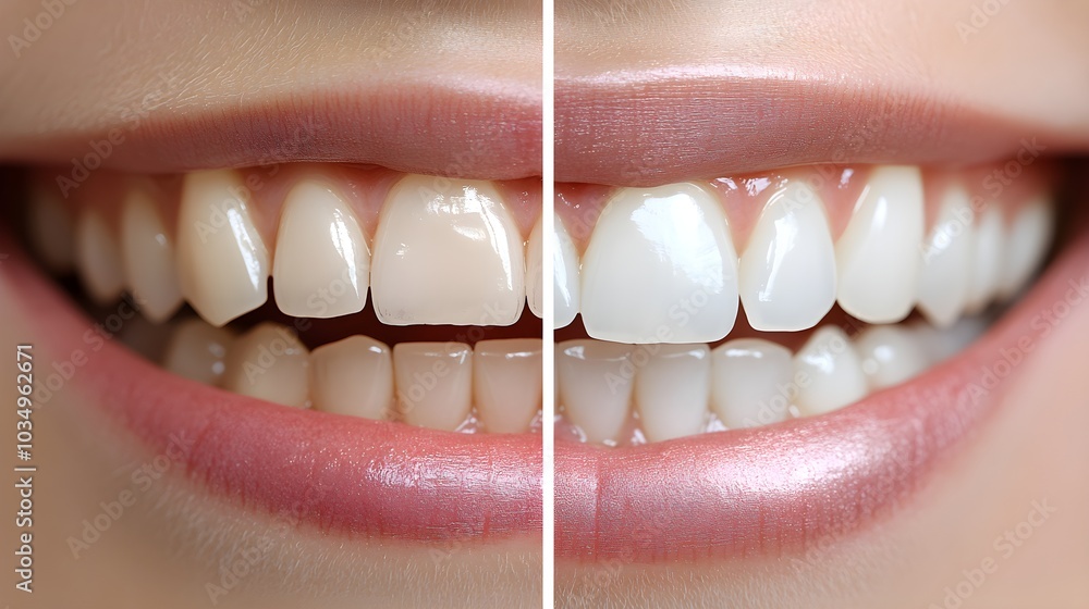 Before-and-after photography of teeth, highlighting the repair of ...