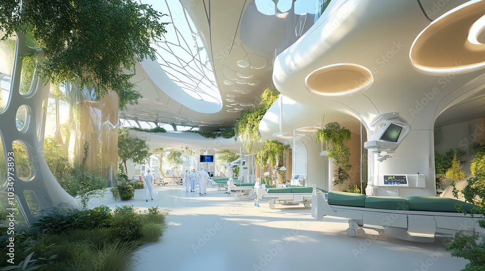 Advanced healthcare facility with AIdriven robotic surgeries ...