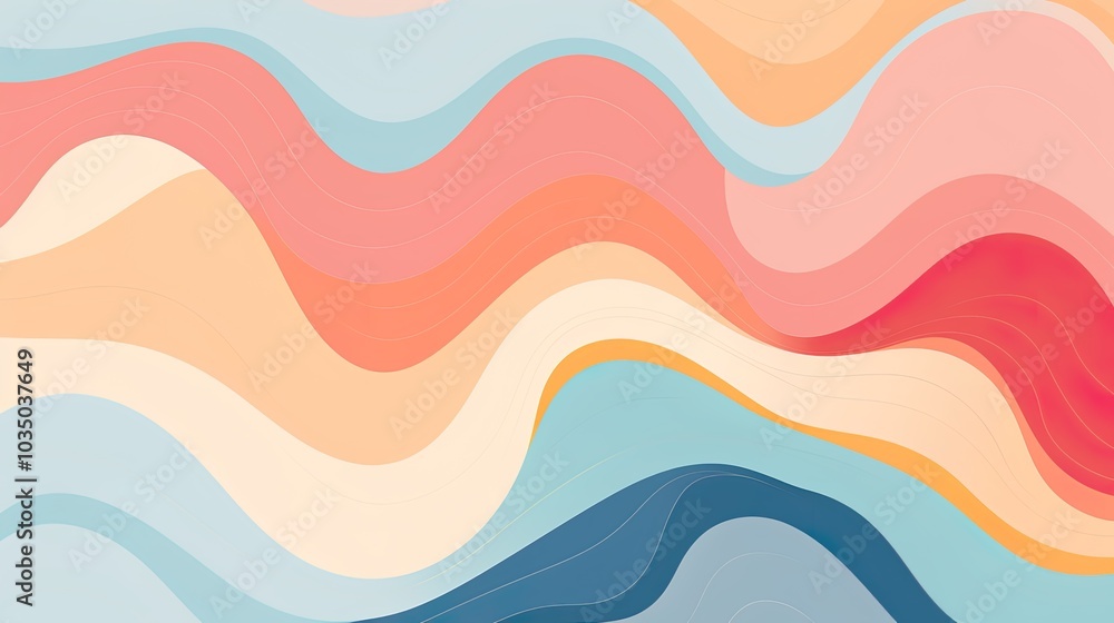 wavy line curve linear wave free form Abstract line art waves contour ...