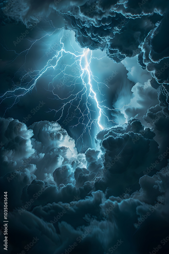 Electrifying Thunderstorm: Majestic Lightning Bolt Illuminates Night ...