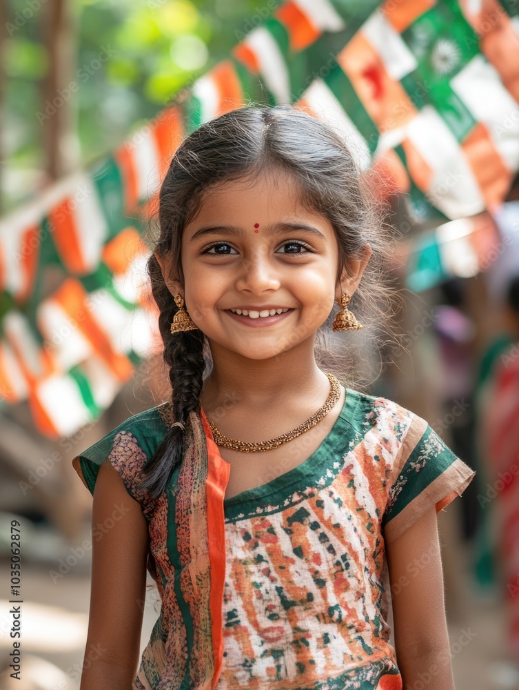 Happy Indian children in national costumes with self-esteem, on ...