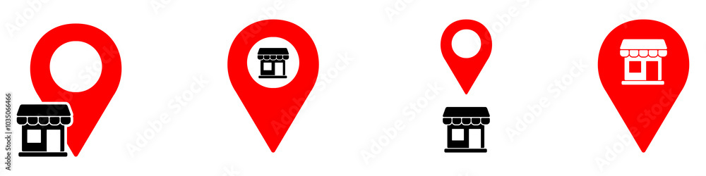 store location place, venue shop tracking, for map destination vector ...