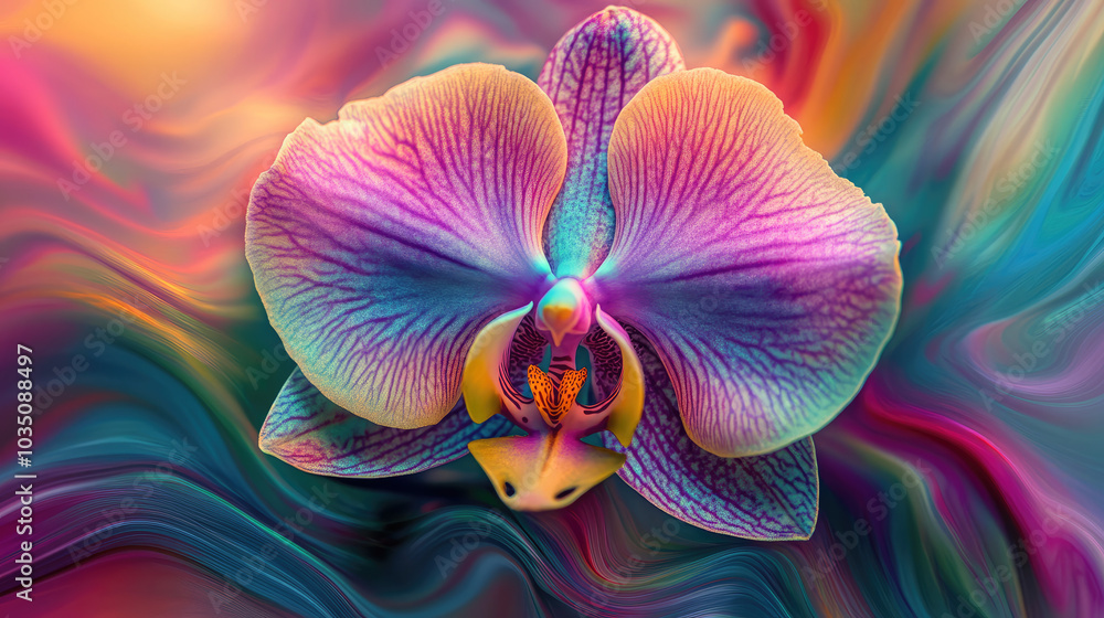 Flowers, high-resolution photo, psychedelic, orchids, paphiopedilum ...