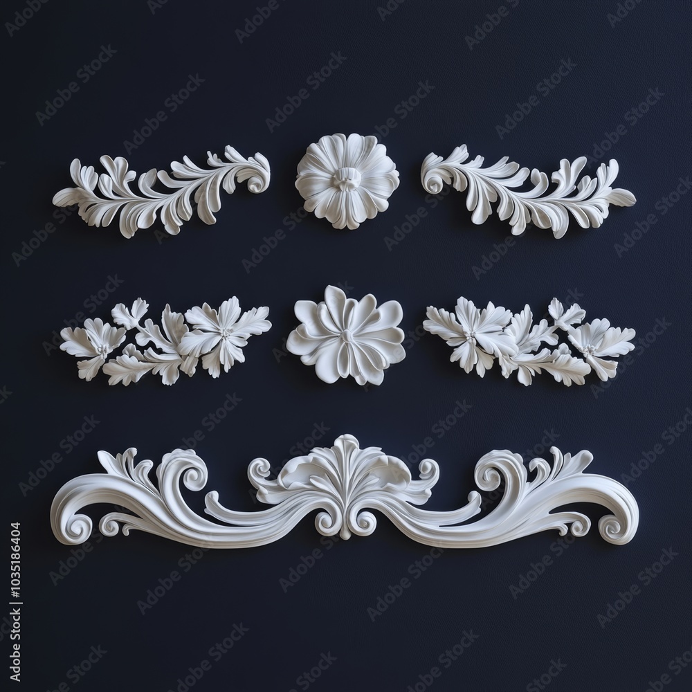 There is a 2 dimensional plinth pattern with a bevel ornament rendered ...