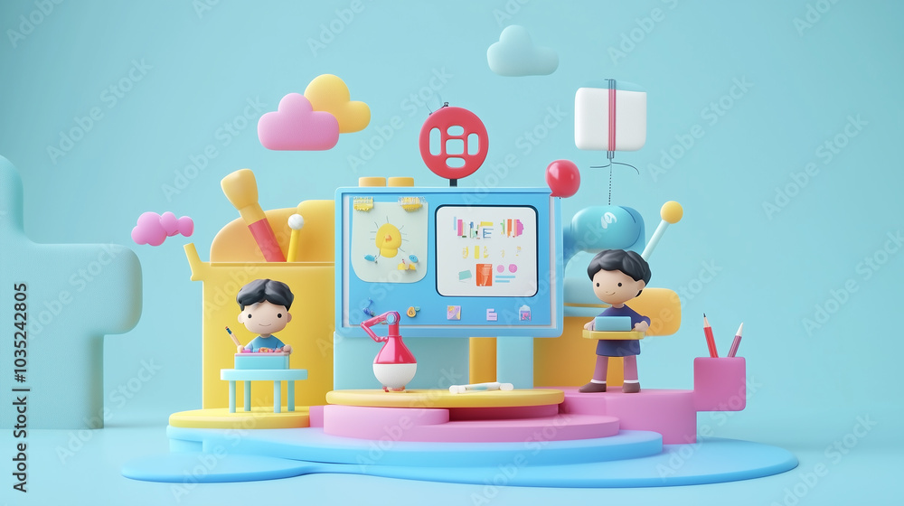 3D Model of an Interactive Edutainment Platform with Animated Learning ...