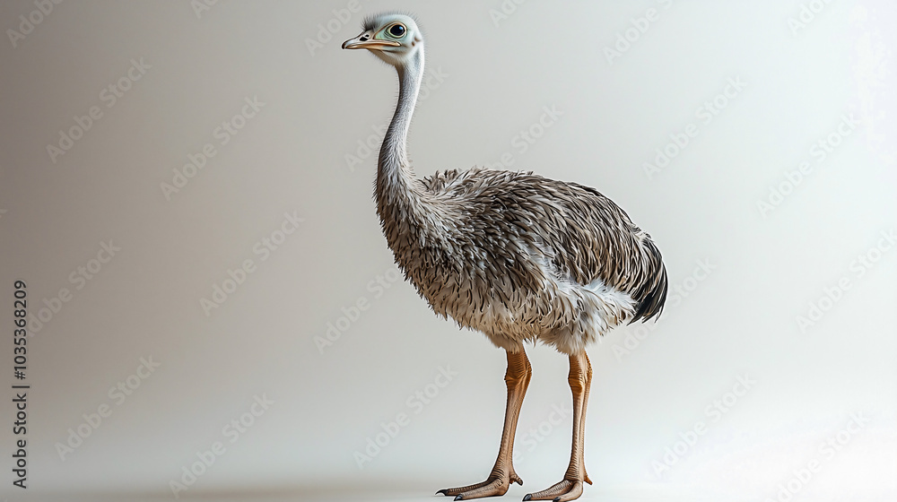 Rhea Bird Profile: A young Rhea, a flightless bird native to South ...