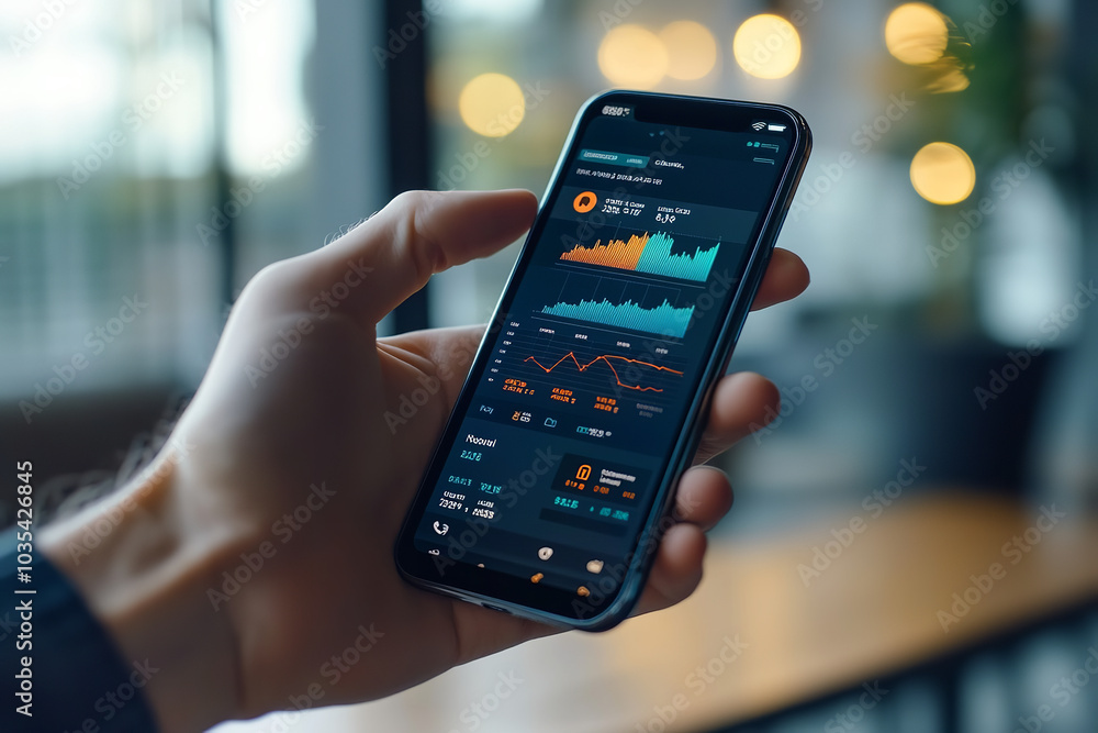 Advanced Mobile App Interface for Finance Tracking on Modern Smartphone ...