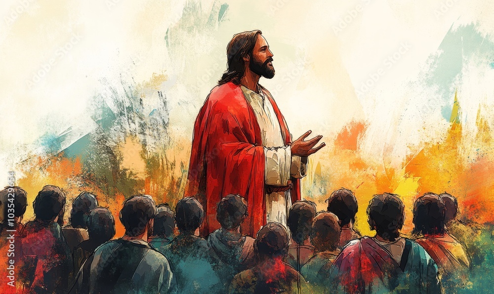 Jesus preaching in Galilee and gathering his disciples. Life of Jesus ...