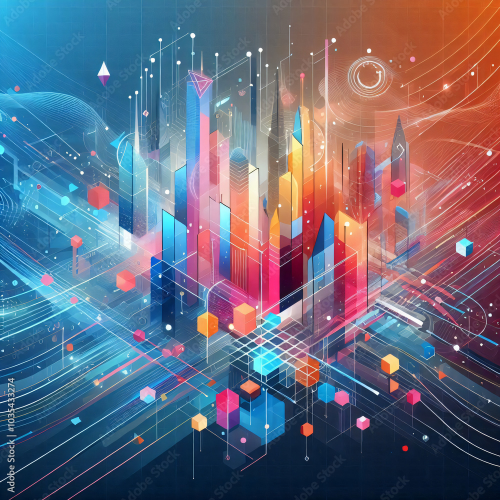 Digital technology metaverse neon blue green background, cyber ...