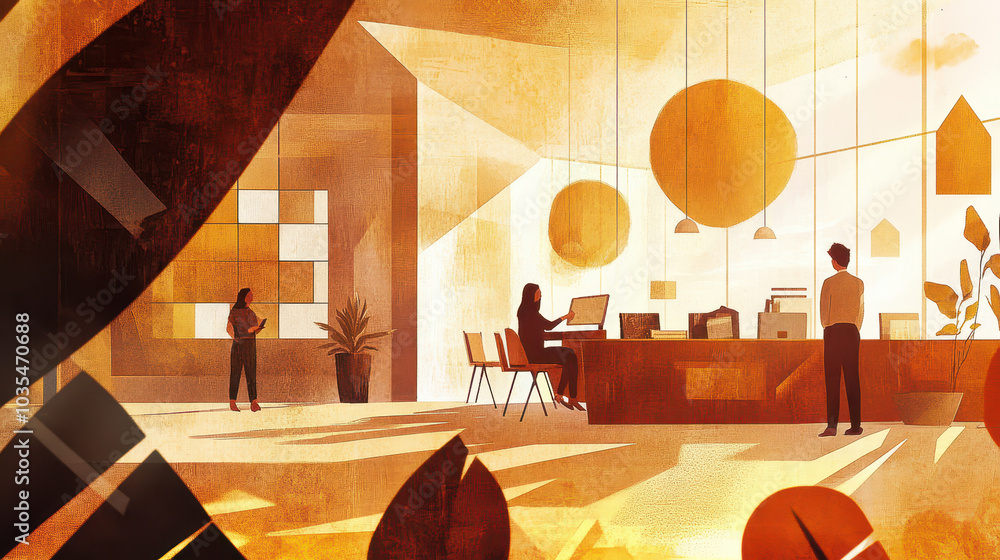 Workplace Appreciation: Warm Earth Tones Illustrating Growth and ...