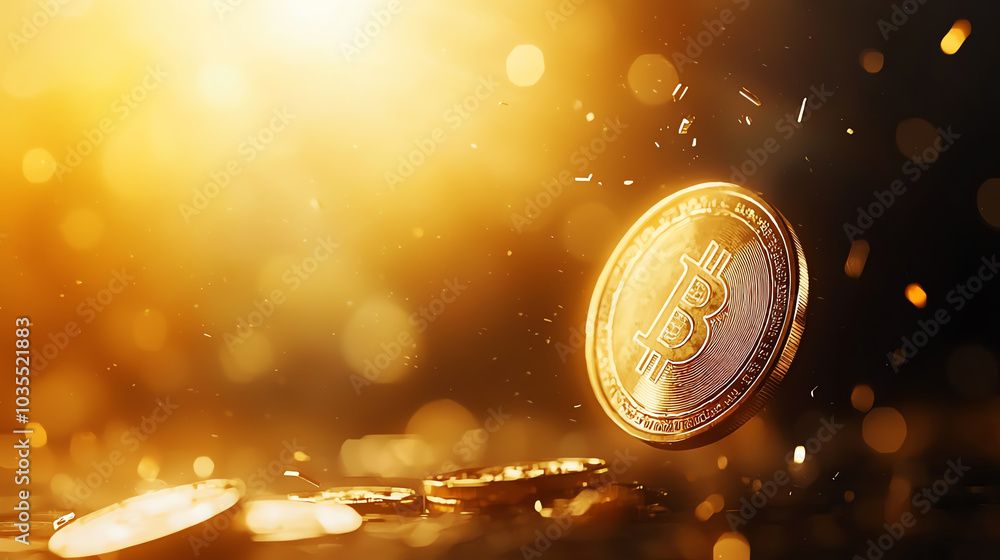 Miniature gold coin with currency symbols, shiny and detailed, 3D ...