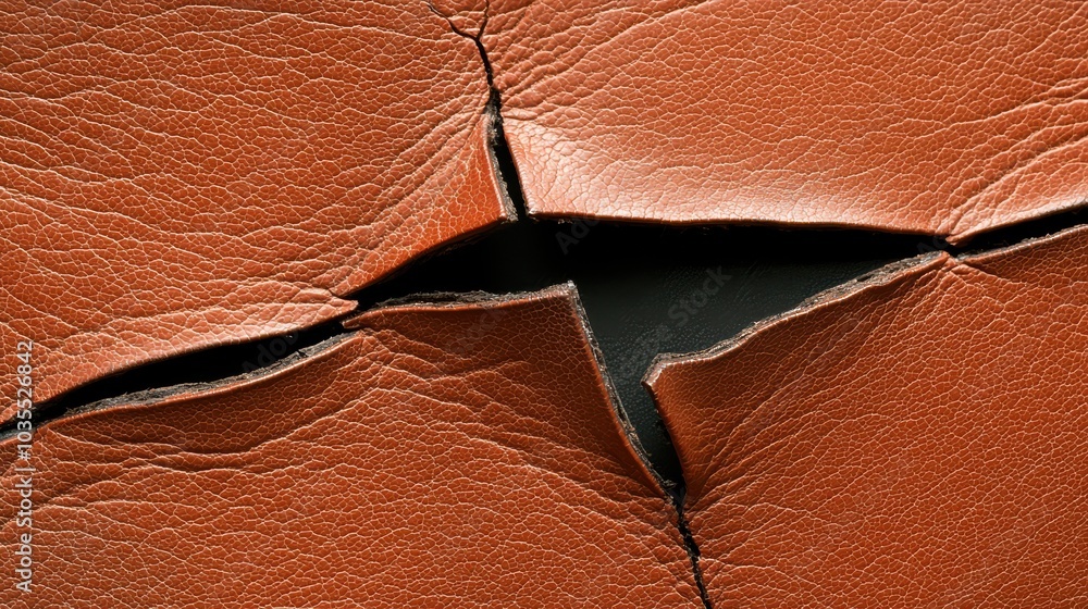 Worn leather texture with natural cracks and aged appearance ...