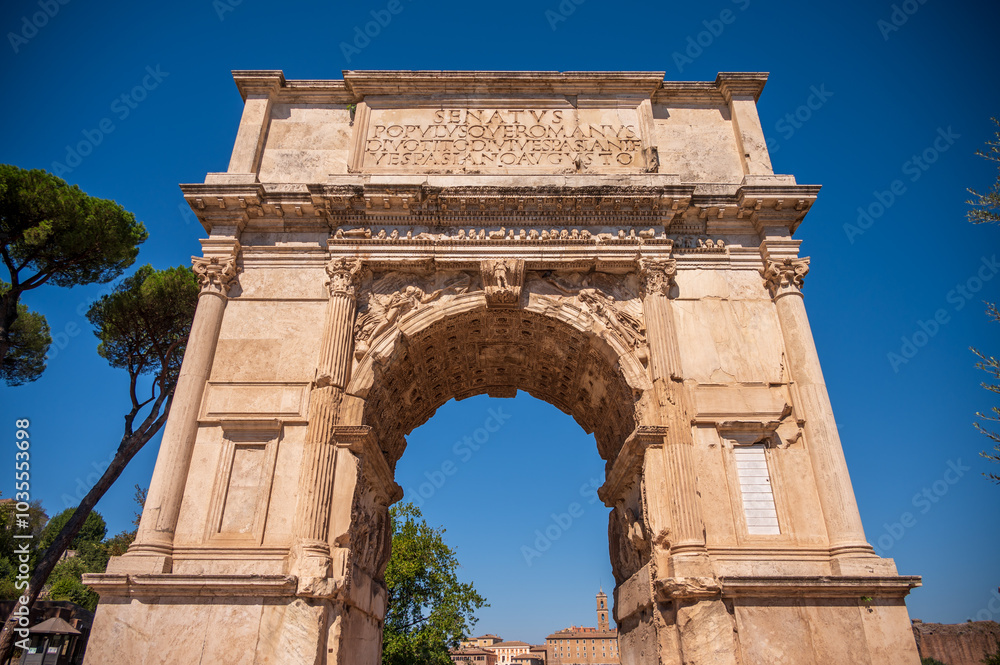 Poster Triumphal Arch of Titus on the via Sacra in Rome. – Wall Art ...