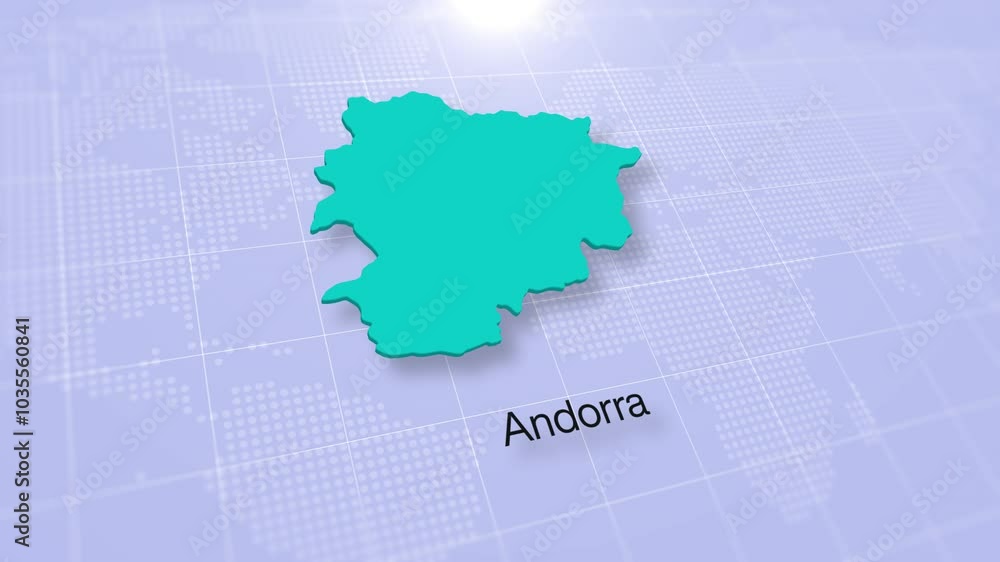 Andorra map presentation displayed on a modern clean white background ...