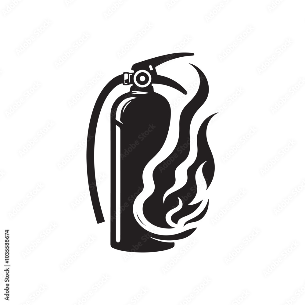 Fire Extinguisher Icon Design - A Detailed Vector Illustration ...