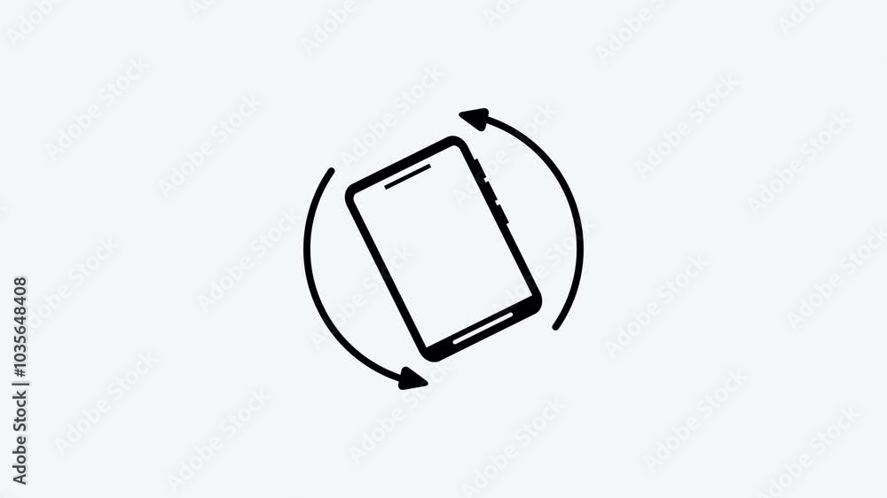 Rotate Your Phone Screen Animation. smart mobile phone screen rotates ...