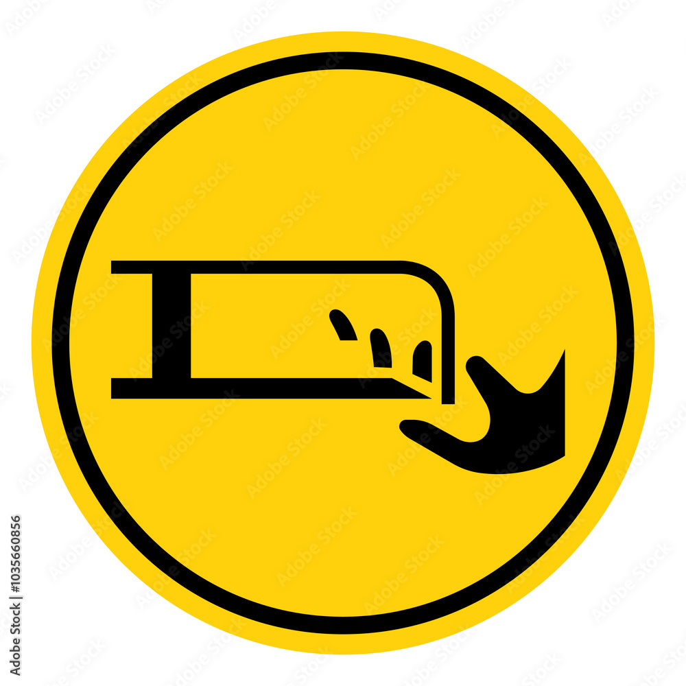 Cutting Of Finger Hazard Symbol Sign, Vector Illustration, Isolate On ...