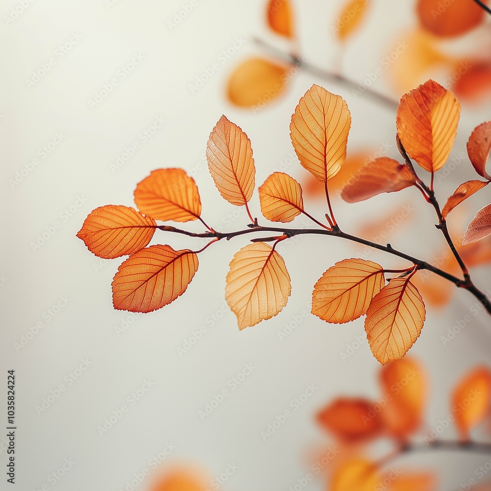 Extremely sharp details with crisp edges of A single golden maple leaf ...