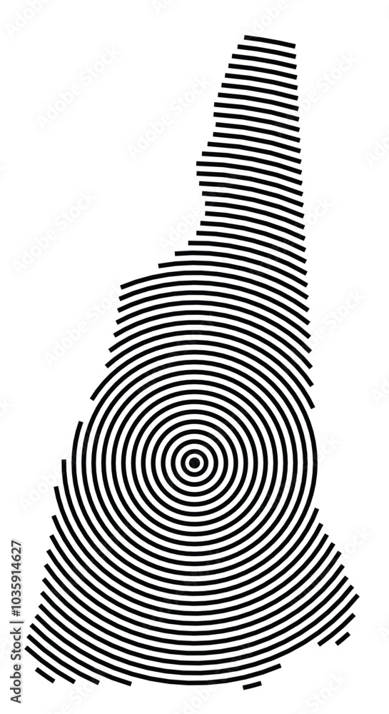 Symbol Map of the State New Hampshire (United States of America ...