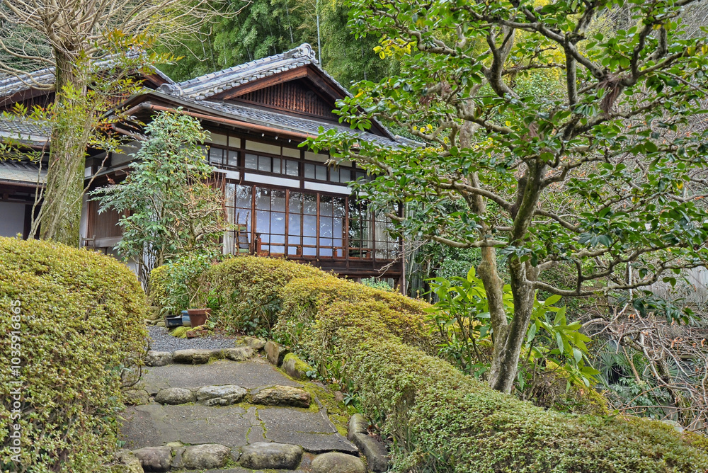 Anyoji Temple, Kyoto, Japan. Built by Saicho during the Enryaku era ...