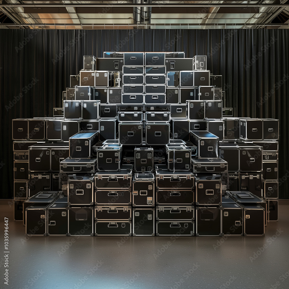 make a high resolution image of a photography of huge pile of alloy and ...