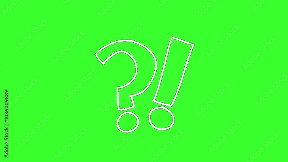 Exclamation Question Mark Emoji Animated on a Transparent Background ...