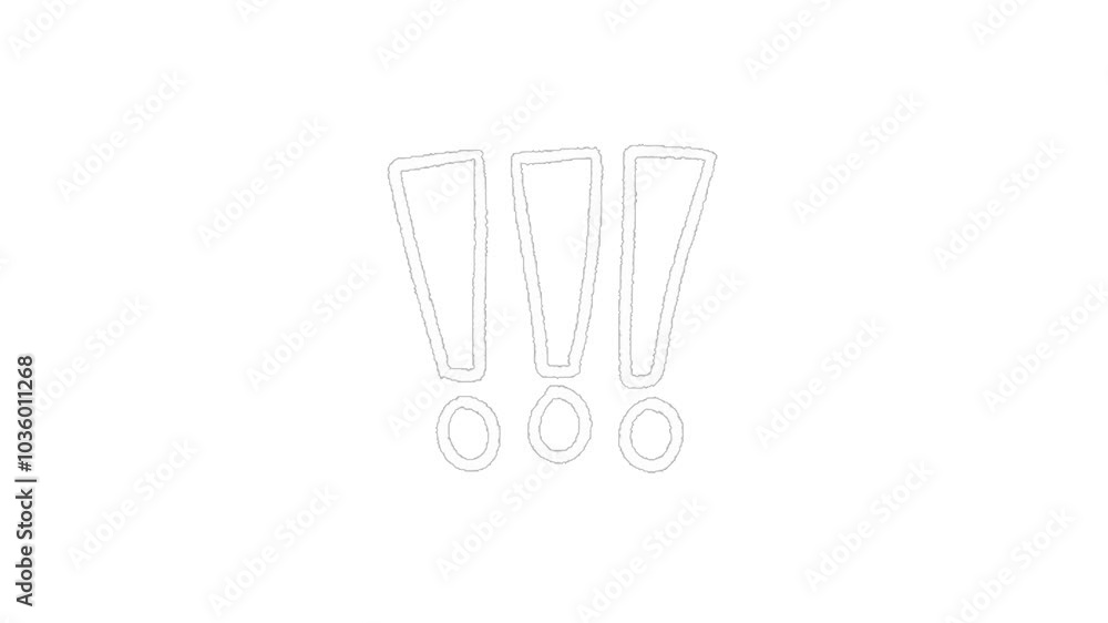 Exclamation mark animation on transparent background. Exclamation mark ...