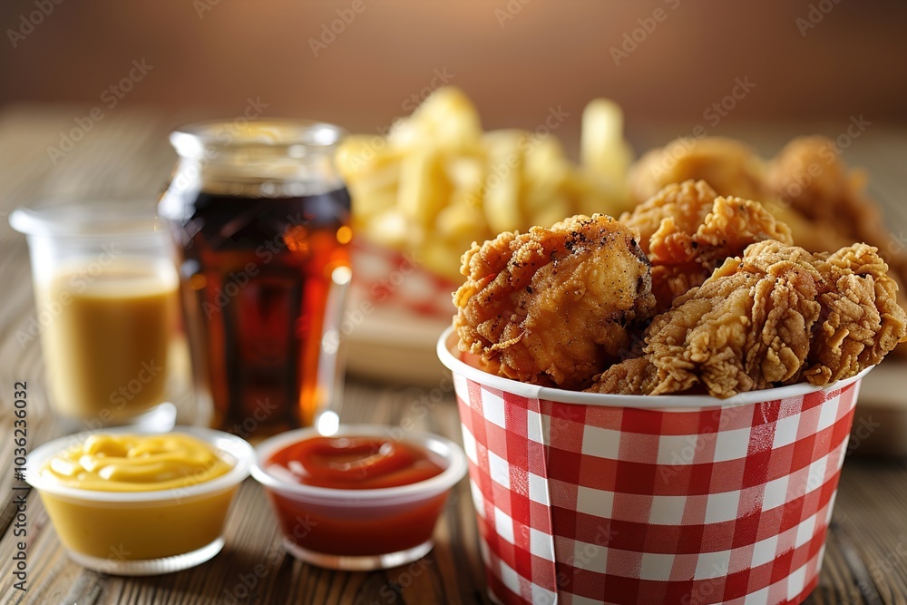 fast food delicious crispy fried chicken fried chicken pieces ...