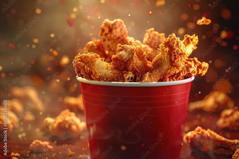 fast food delicious crispy fried chicken fried chicken pieces ...