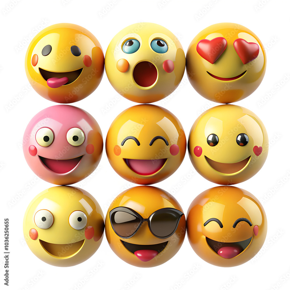 Emoji Planet A vibrant grid of 3D emoji icons, showcasing a spectrum of ...