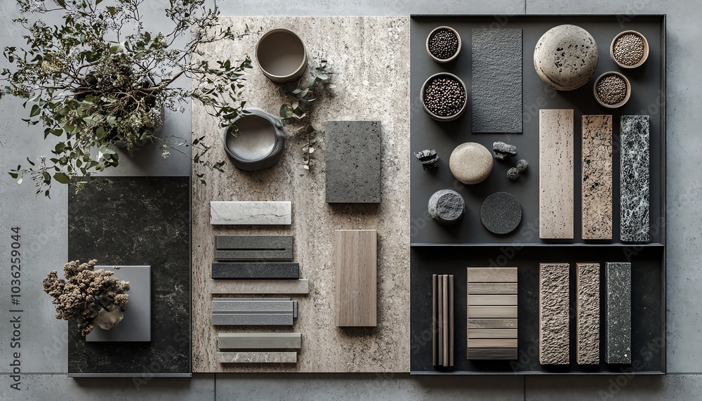 Dynamic mood board for architect styling, showcasing a variety of ...