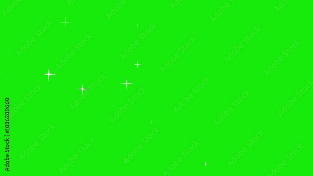 Twinkling stars animation, white cartoon, flat, vector, doodles style ...