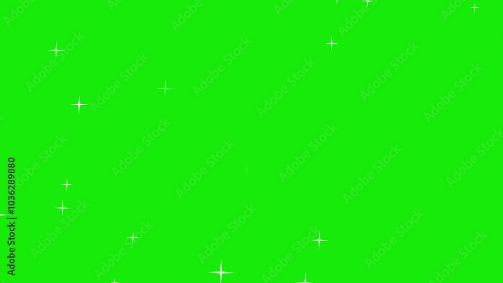 Twinkling stars animation, white cartoon, flat, vector, doodles style ...