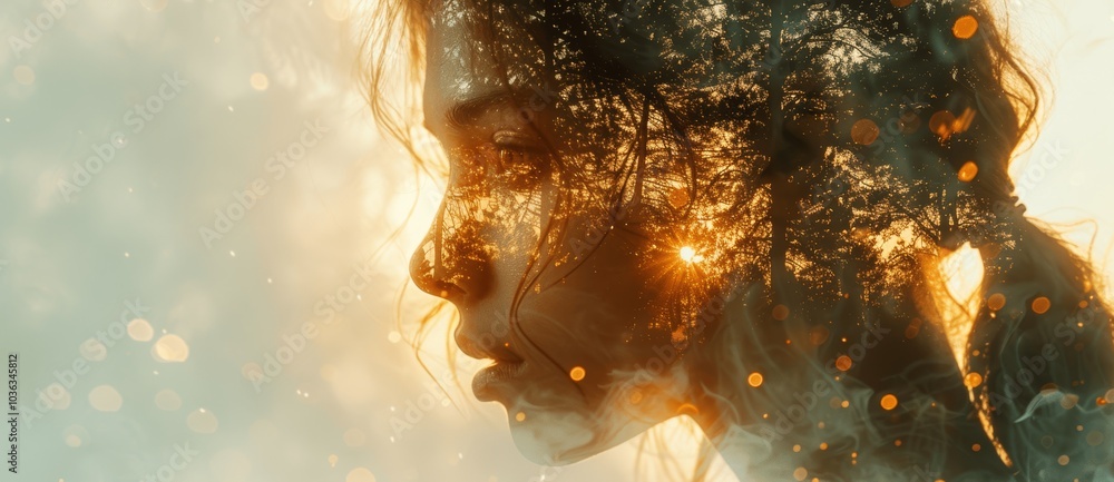 Epic Double Exposure of Jesus Christ with Cross and Sword in a ...