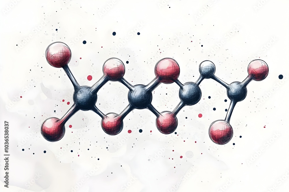 Detailed Molecular Structure Diagram with Alpha and Beta Chains Iron ...