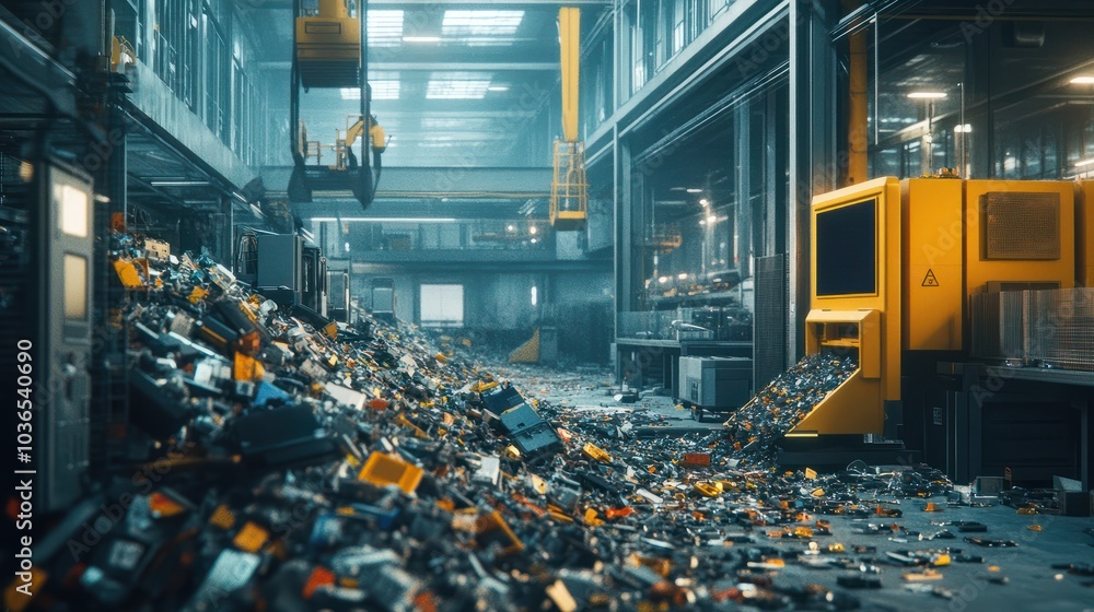 Sorting ewaste separating recyclables and removing hazardous materials ...