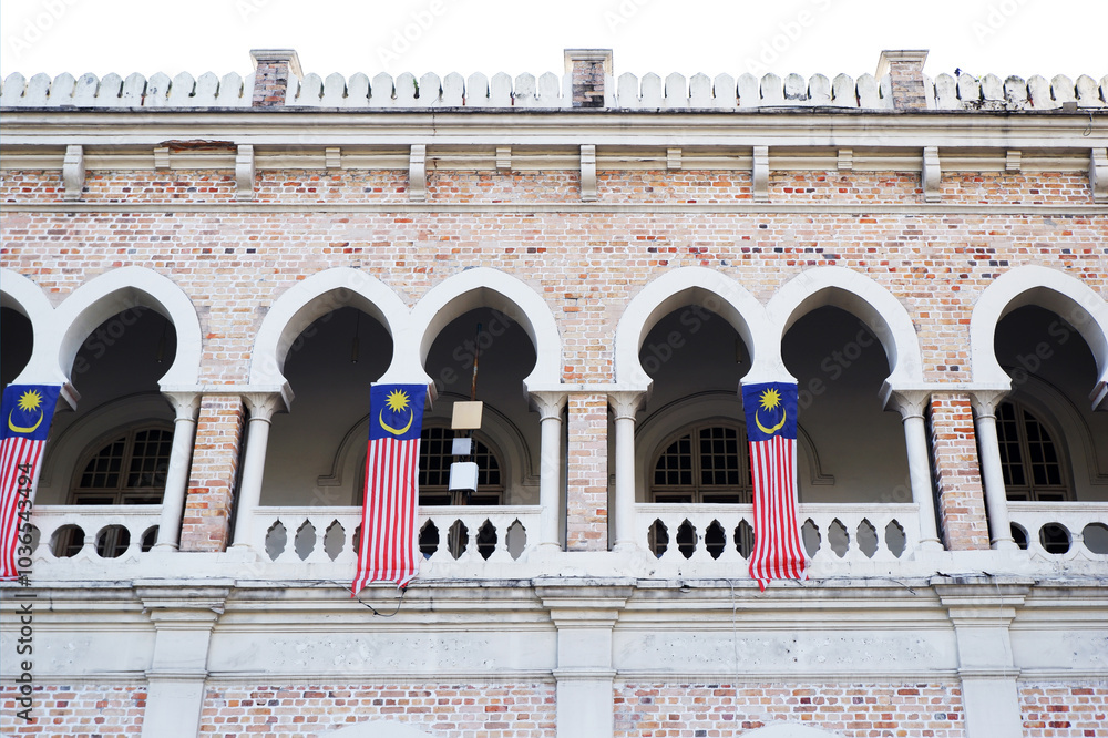 Poster close up photo of The Sultan Abdul Samad building with hanging ...