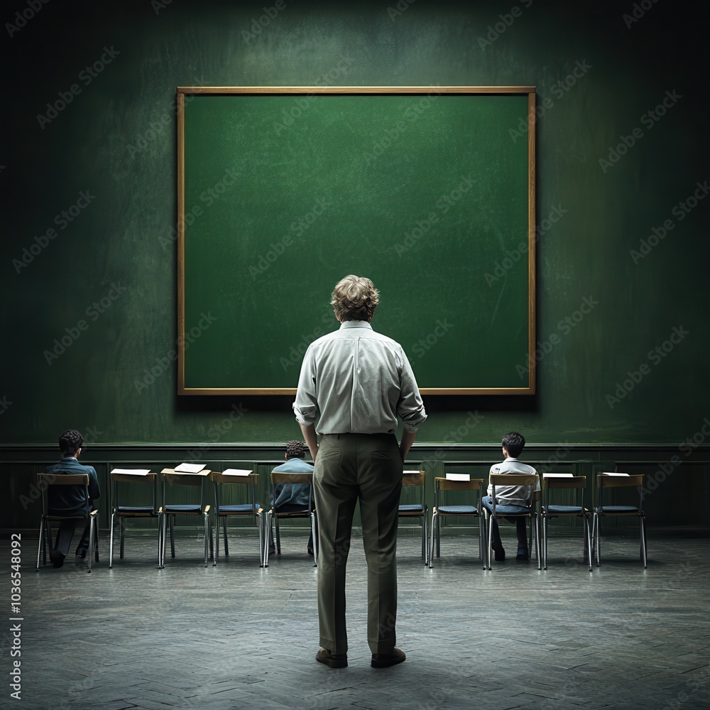 Teacher Facing Students in a Classroom. Stock Photo | Adobe Stock