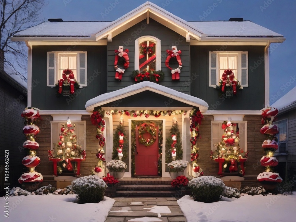 Best Christmas Decoration Ideas for a Festive House Exterior Stock ...