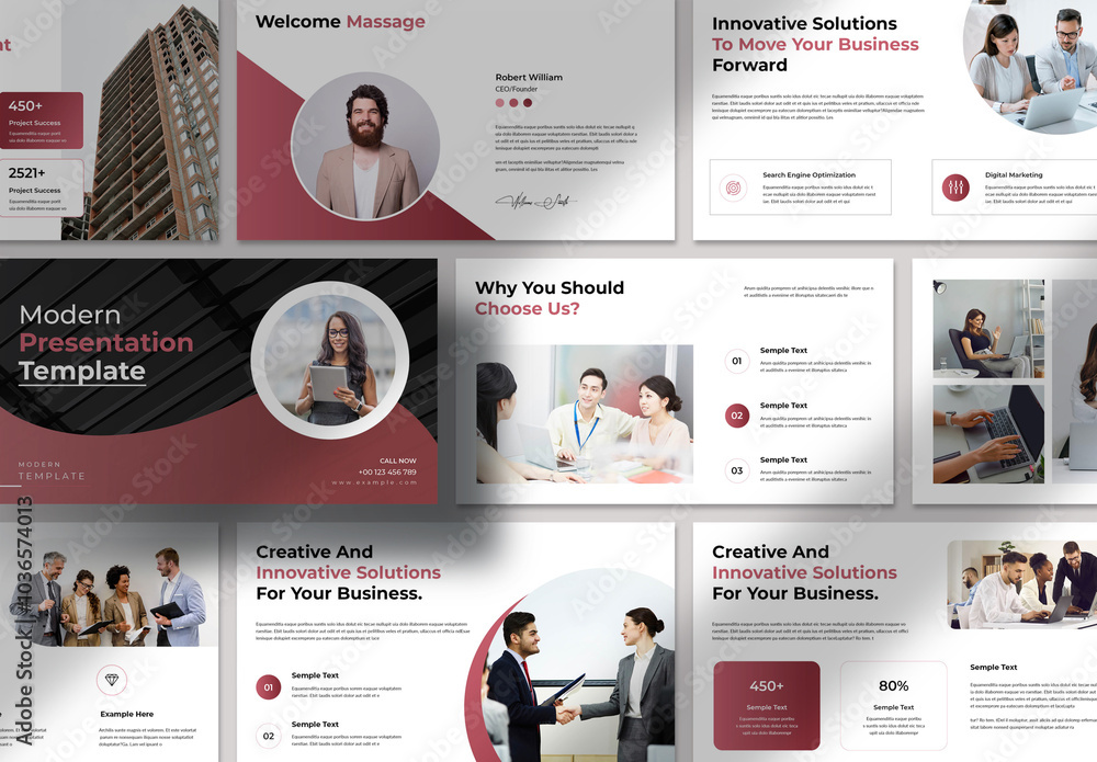 Modern Presentation Template Stock Template | Adobe Stock