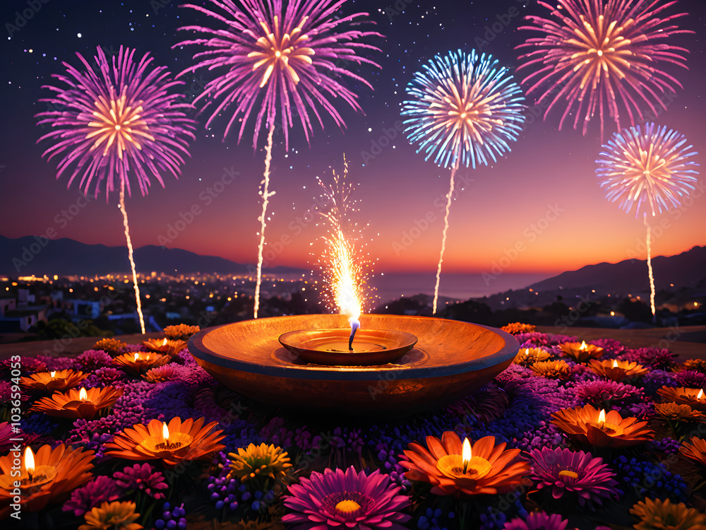 Diwali Festival in India: Celebrating with Diya Lamps, Vibrant ...