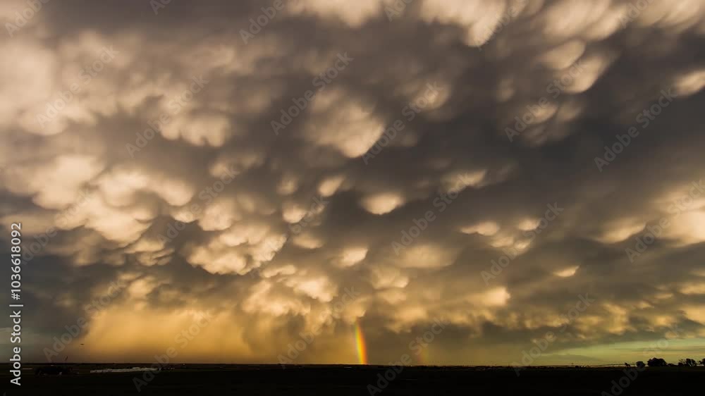 Epic thunderstorm moving clouds at night with lightning. Storm sky ...
