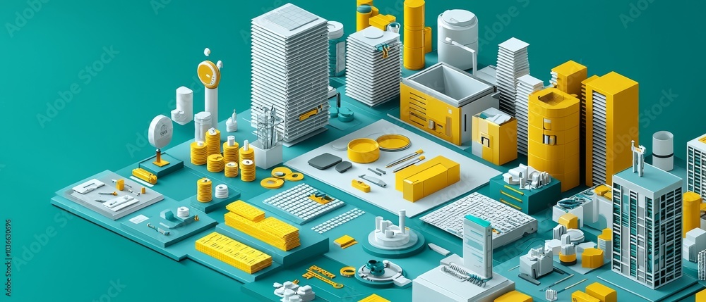 Innovative urban design a 3d visualization of modern architecture and ...